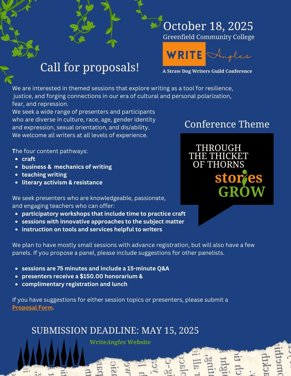 2025 Call for proposals - WriteAngles Conference